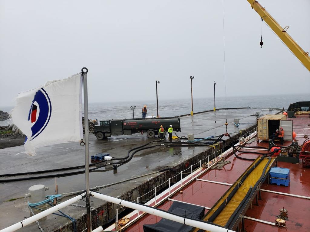 Crowley braves dock-eating seas and late-season storms to fuel Arctic ...