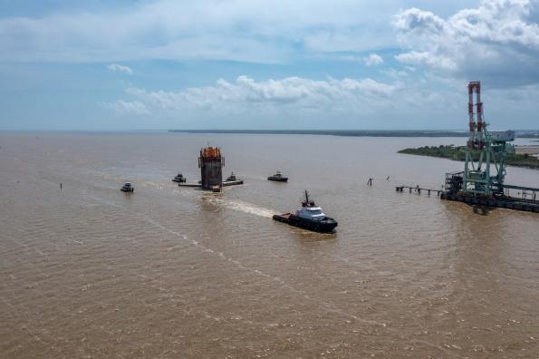 Crowley Assets Crucial in Historic Removal of Morpeth TLP for Recycling