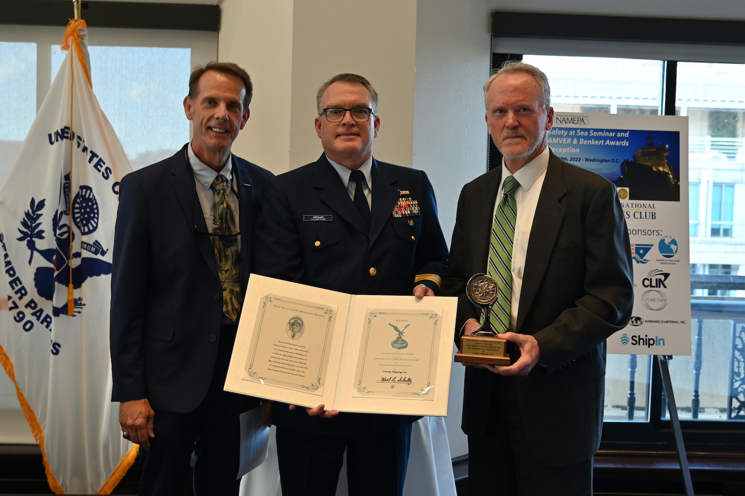 Crowley Wins U.S. Coast Guard’s Highest Honor for Environment, Safety